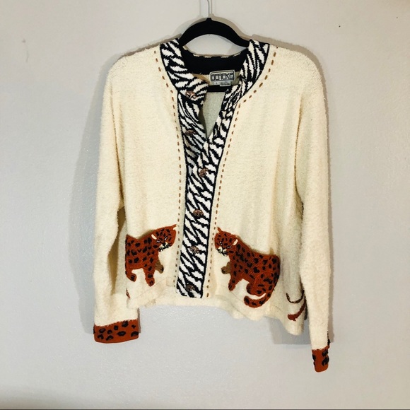 berek | Sweaters | Vintage Berek Animal Cardigan | Poshmark